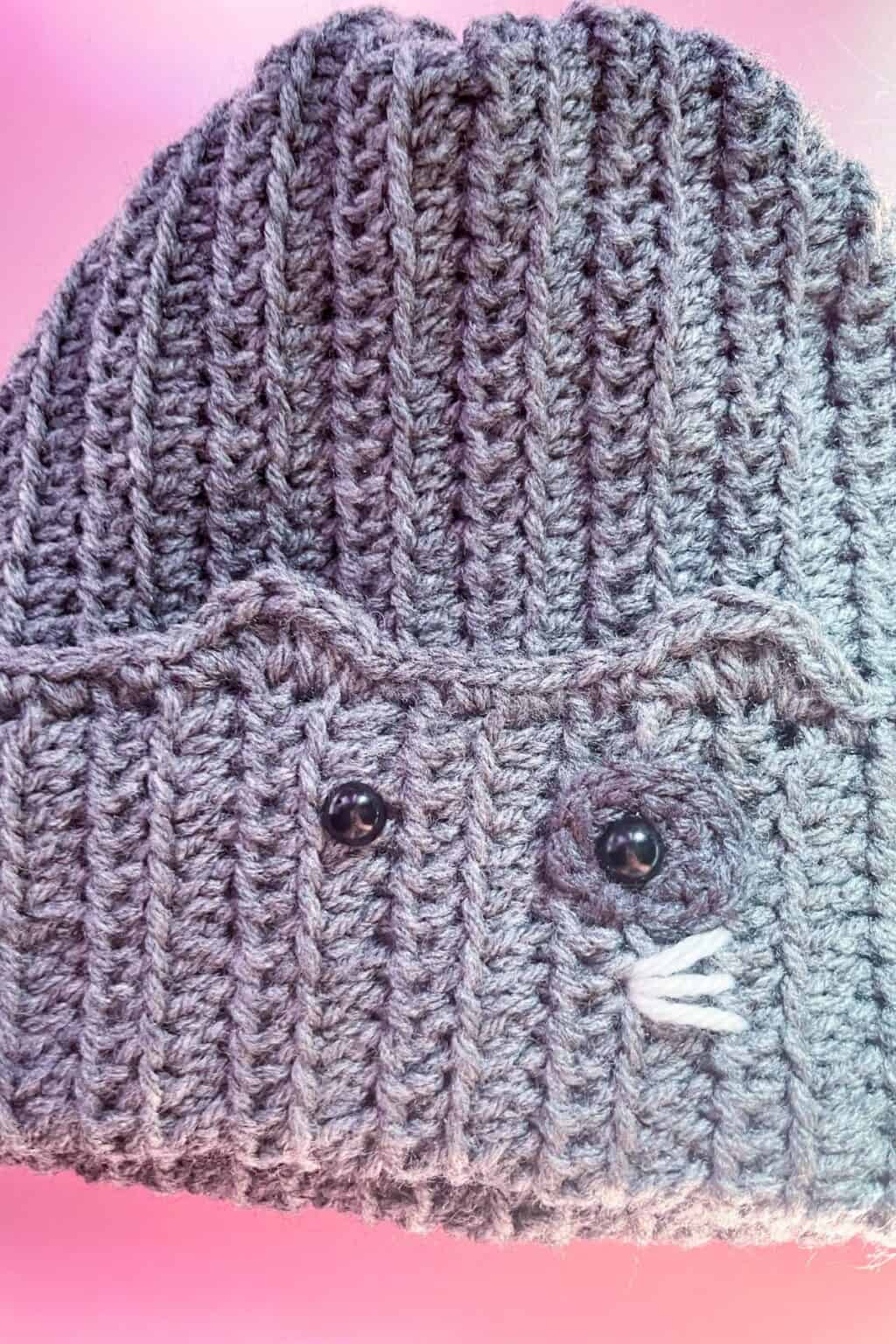 Cat Hat Crochet Pattern - thecaffeinatedsnail.com