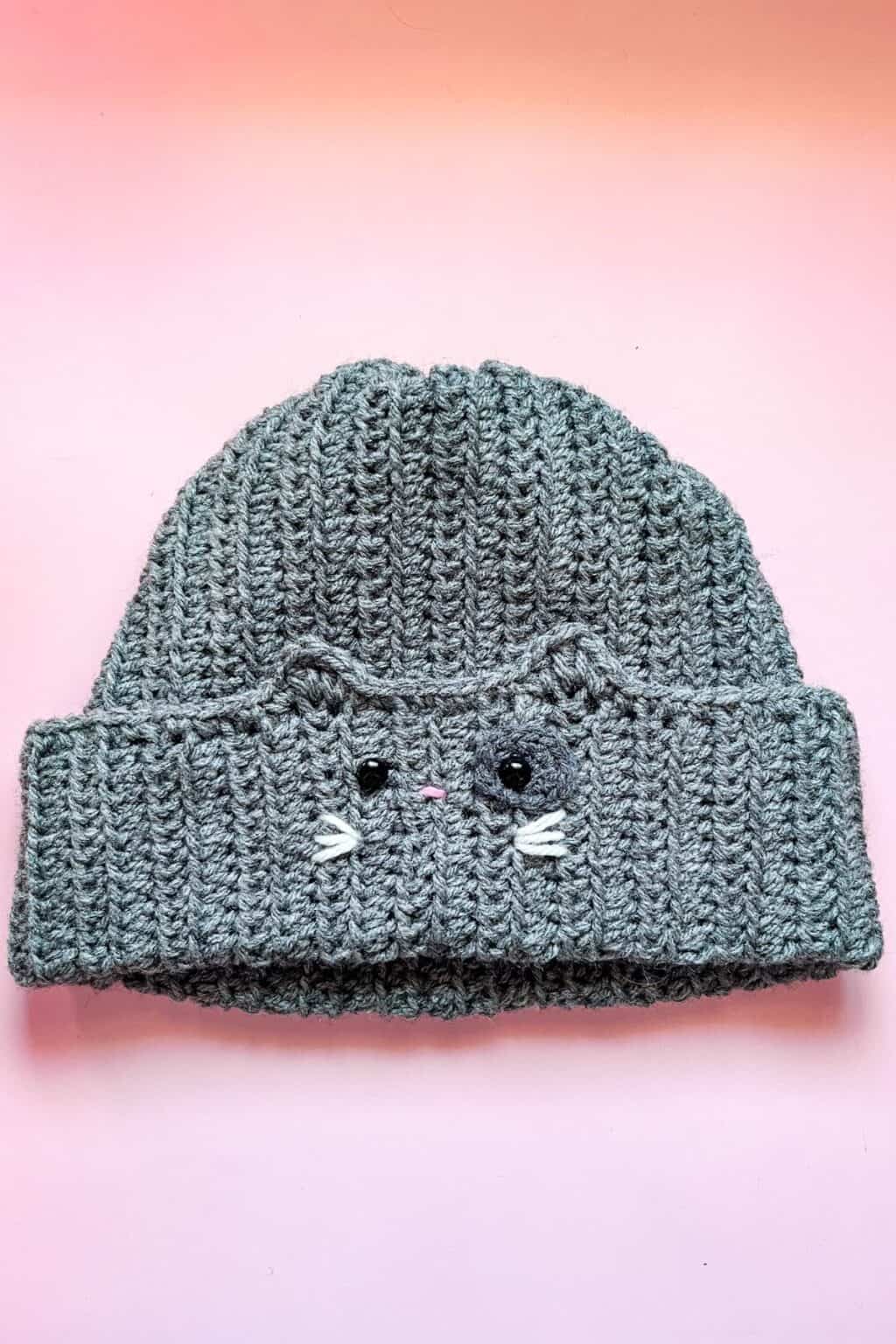 Cat Hat Crochet Pattern - thecaffeinatedsnail.com