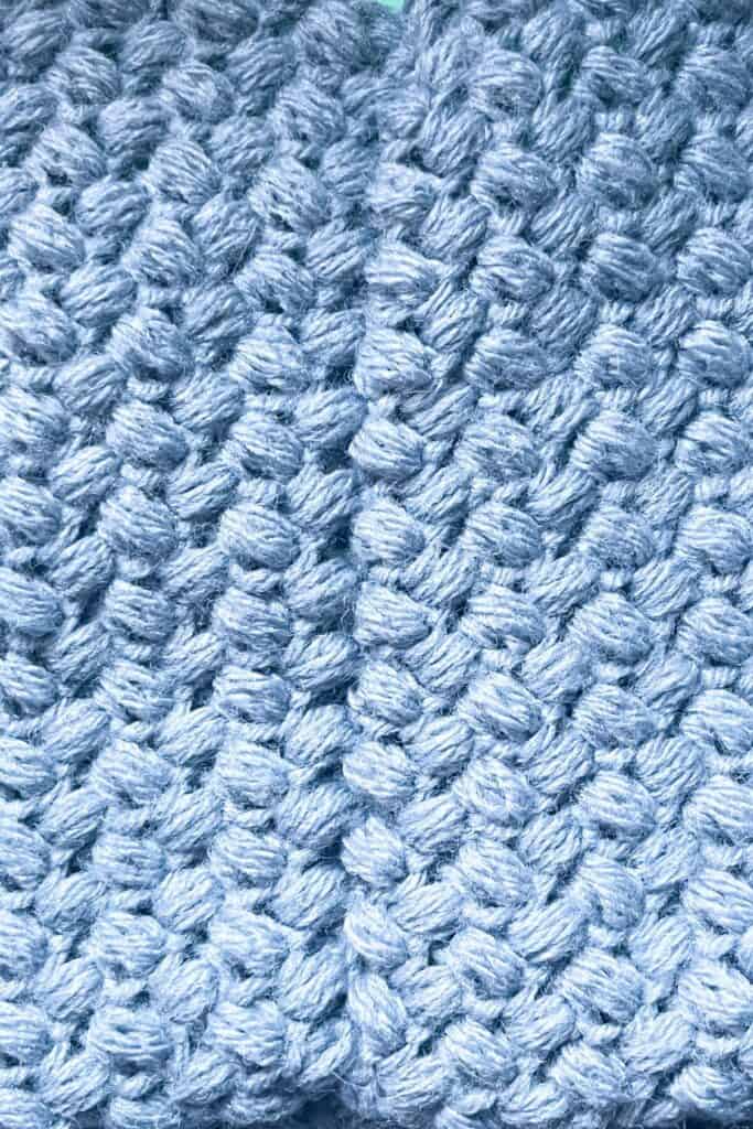 Crochet Bean Stitch Infinity Scarf Pattern - thecaffeinatedsnail.com