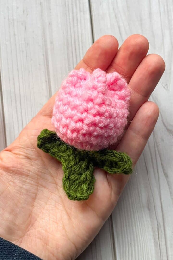 Crochet Flower Keychain Crochet Tulip Keychain - Canada Hand-knitted Flower
