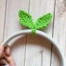 Crochet Headphone Sprout Pattern - thecaffeinatedsnail.com