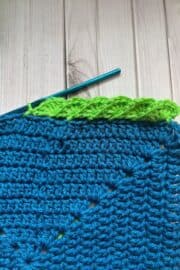 Crochet Wave Border Pattern - thecaffeinatedsnail.com