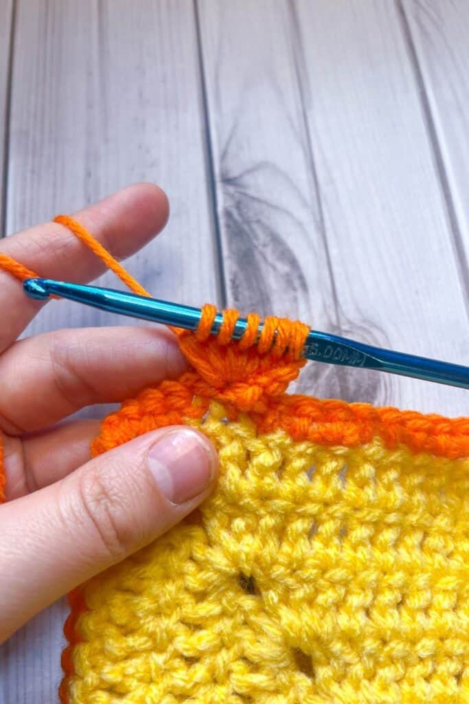 Crochet Bobble Border Pattern - thecaffeinatedsnail.com