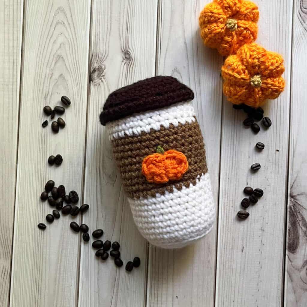 Crochet Coffee Cup Pattern - thecaffeinatedsnail.com