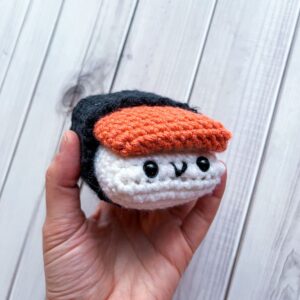 Crochet Spam Musubi Pattern - thecaffeinatedsnail.com
