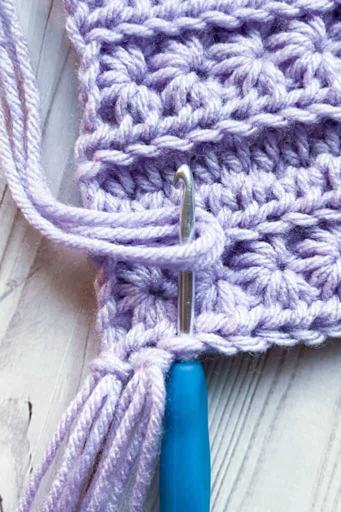 Crochet Star Stitch Scarf Pattern - thecaffeinatedsnail.com