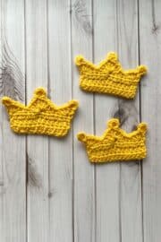Crochet Crown Applique Pattern - thecaffeinatedsnail.com