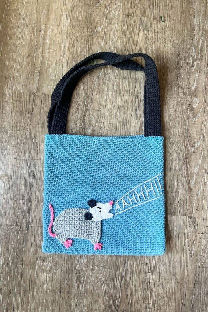 Crochet Possum Bag Pattern - thecaffeinatedsnail.com