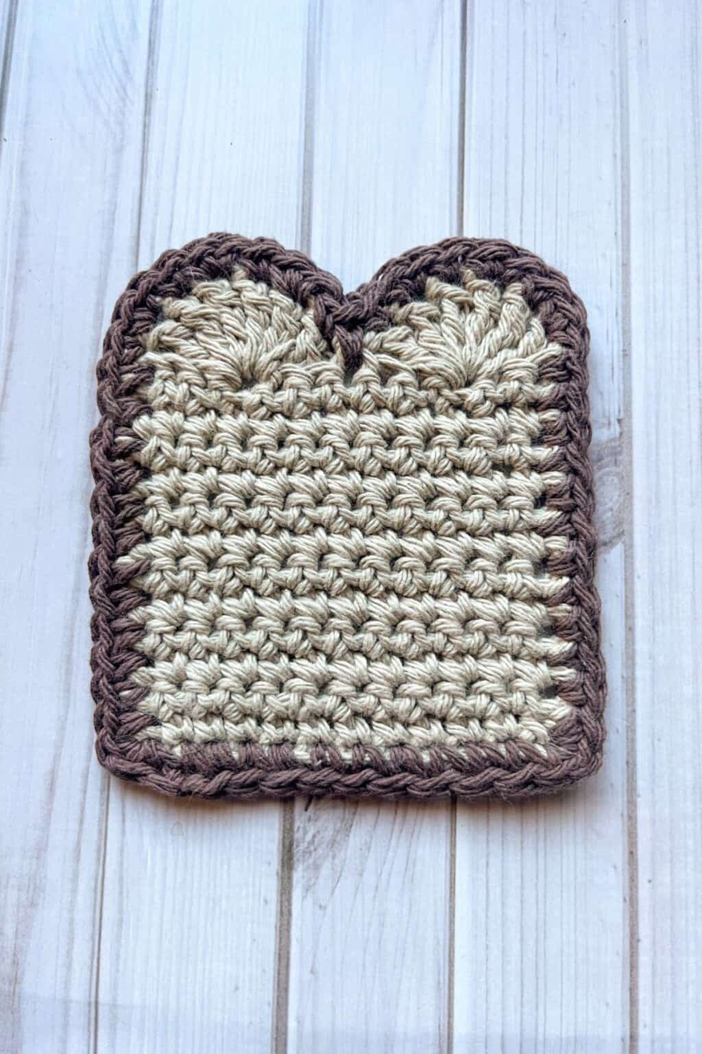 Crochet Toast Coaster Pattern - thecaffeinatedsnail.com