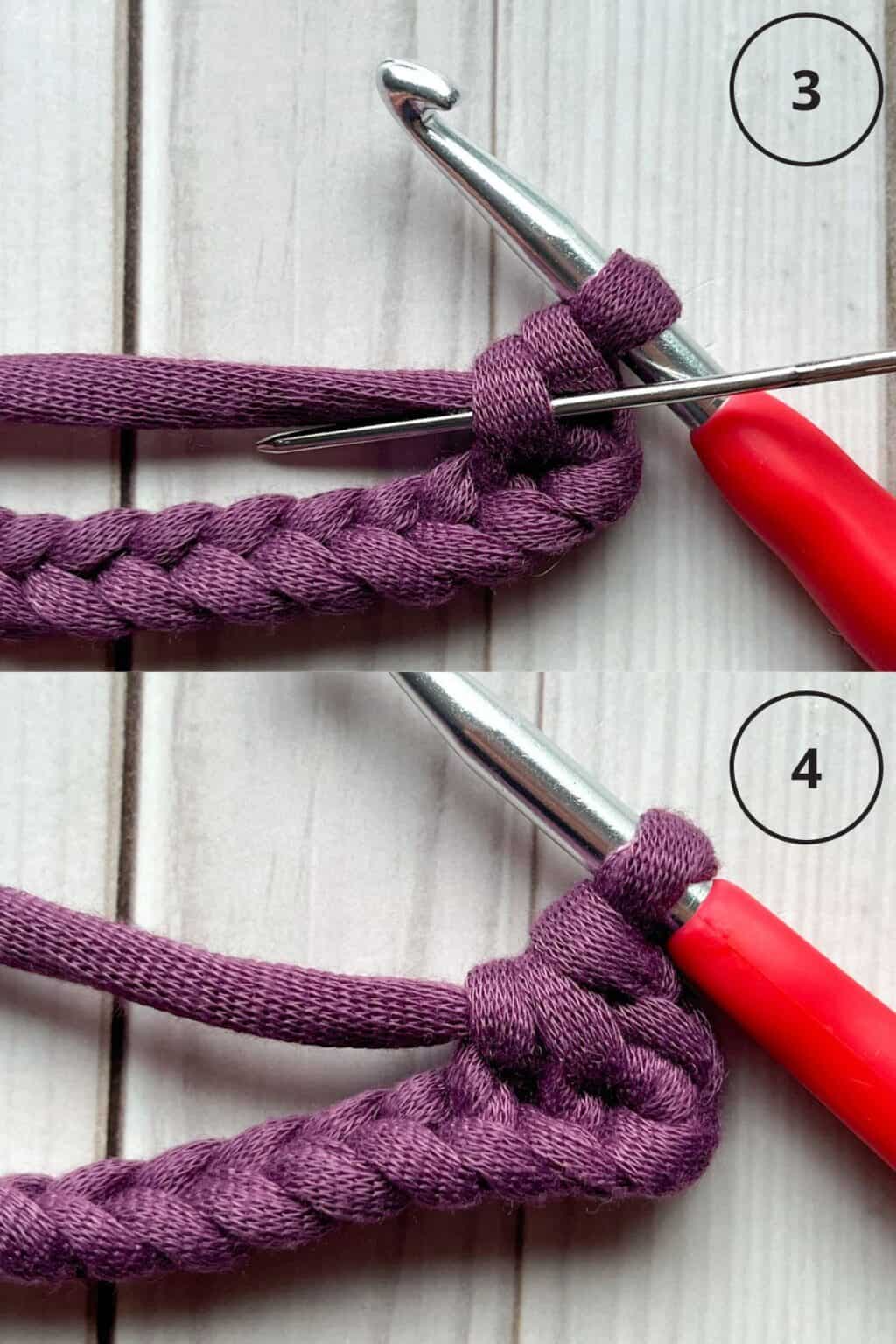 Herringbone Single Crochet Stitch - thecaffeinatedsnail.com