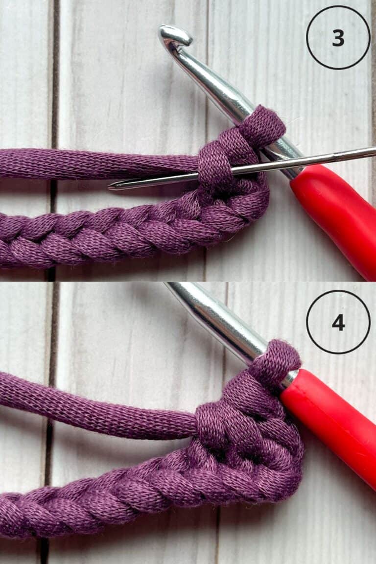 Herringbone Single Crochet Stitch - thecaffeinatedsnail.com