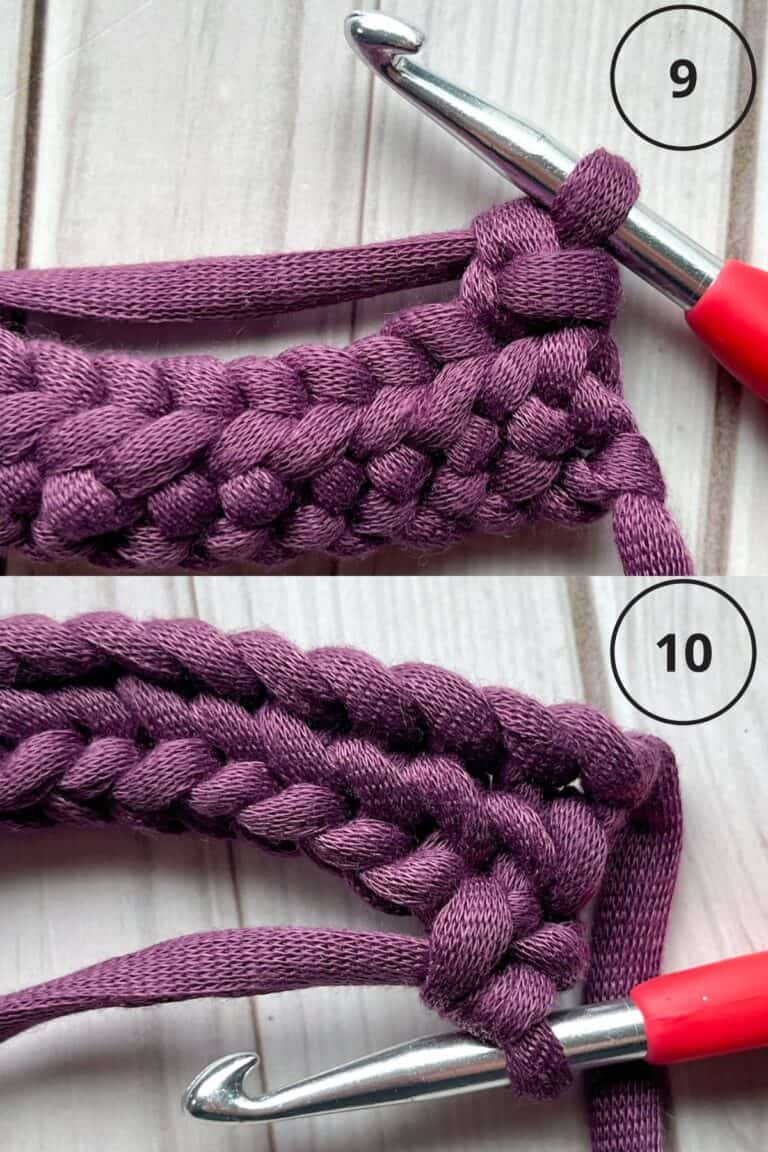 Herringbone Single Crochet Stitch - thecaffeinatedsnail.com