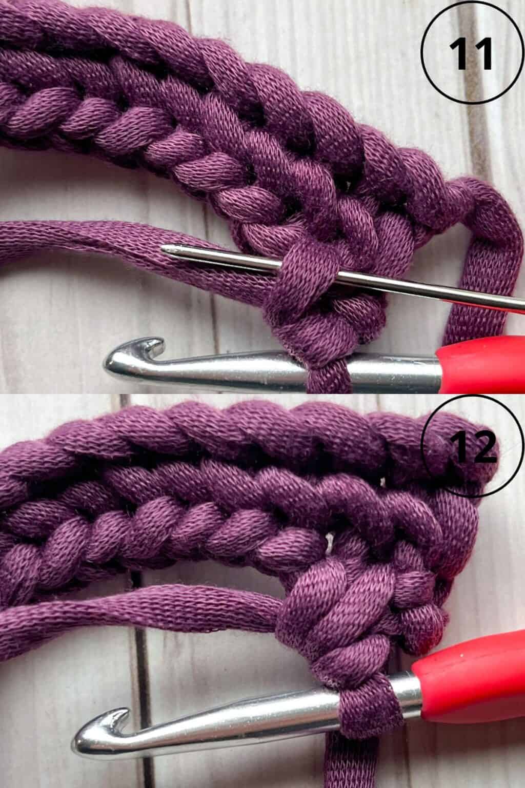 Herringbone Single Crochet Stitch - thecaffeinatedsnail.com