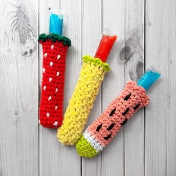 Crochet Popsicle Holder Pattern - thecaffeinatedsnail.com