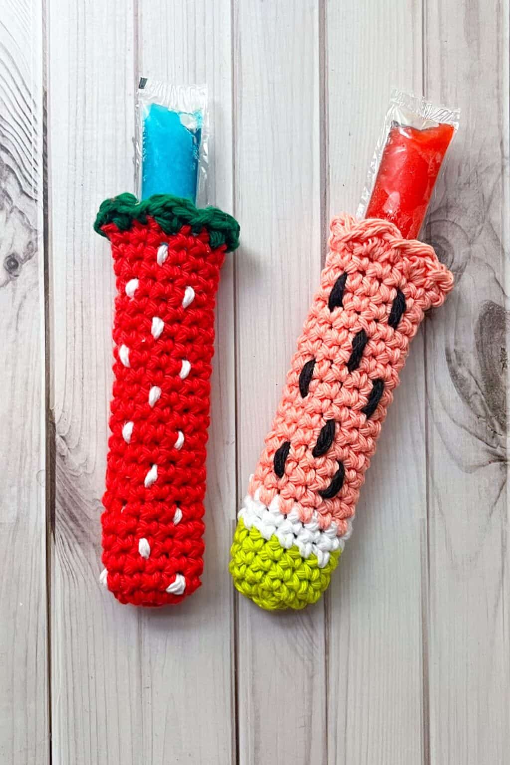 Crochet Popsicle Holder Pattern - thecaffeinatedsnail.com