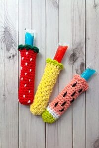 Crochet Popsicle Holder Pattern - thecaffeinatedsnail.com