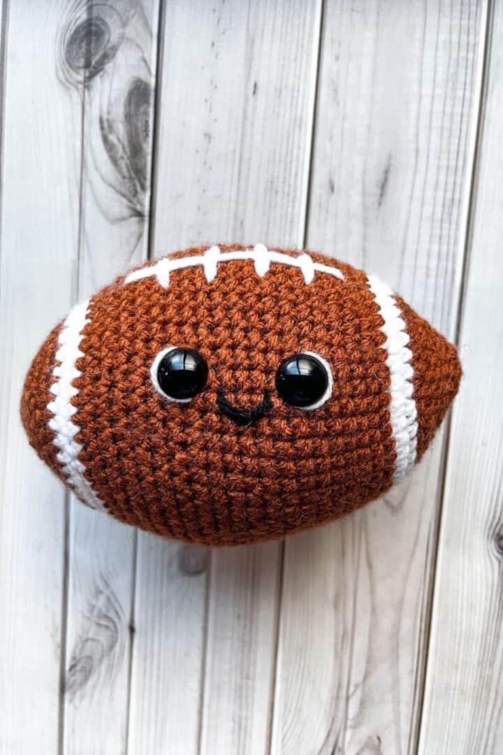 Crochet Football Pattern - thecaffeinatedsnail.com