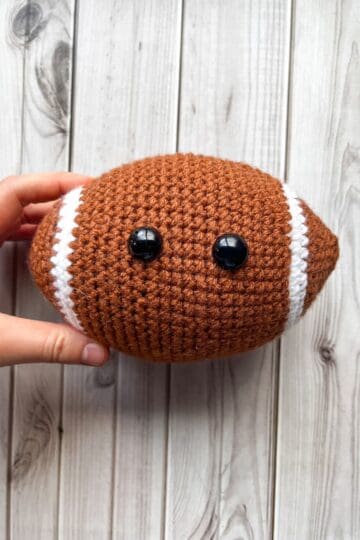 Crochet Football Pattern - thecaffeinatedsnail.com